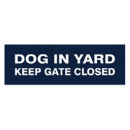 Designer Dog In Yard Keep Gate Closed Sign (Black/Gold) - Small ...