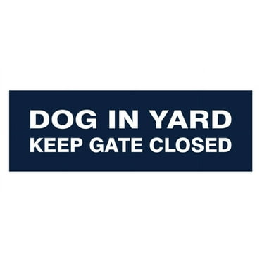 Designer Dog In Yard Keep Gate Closed Sign (Black/Gold) - Small ...
