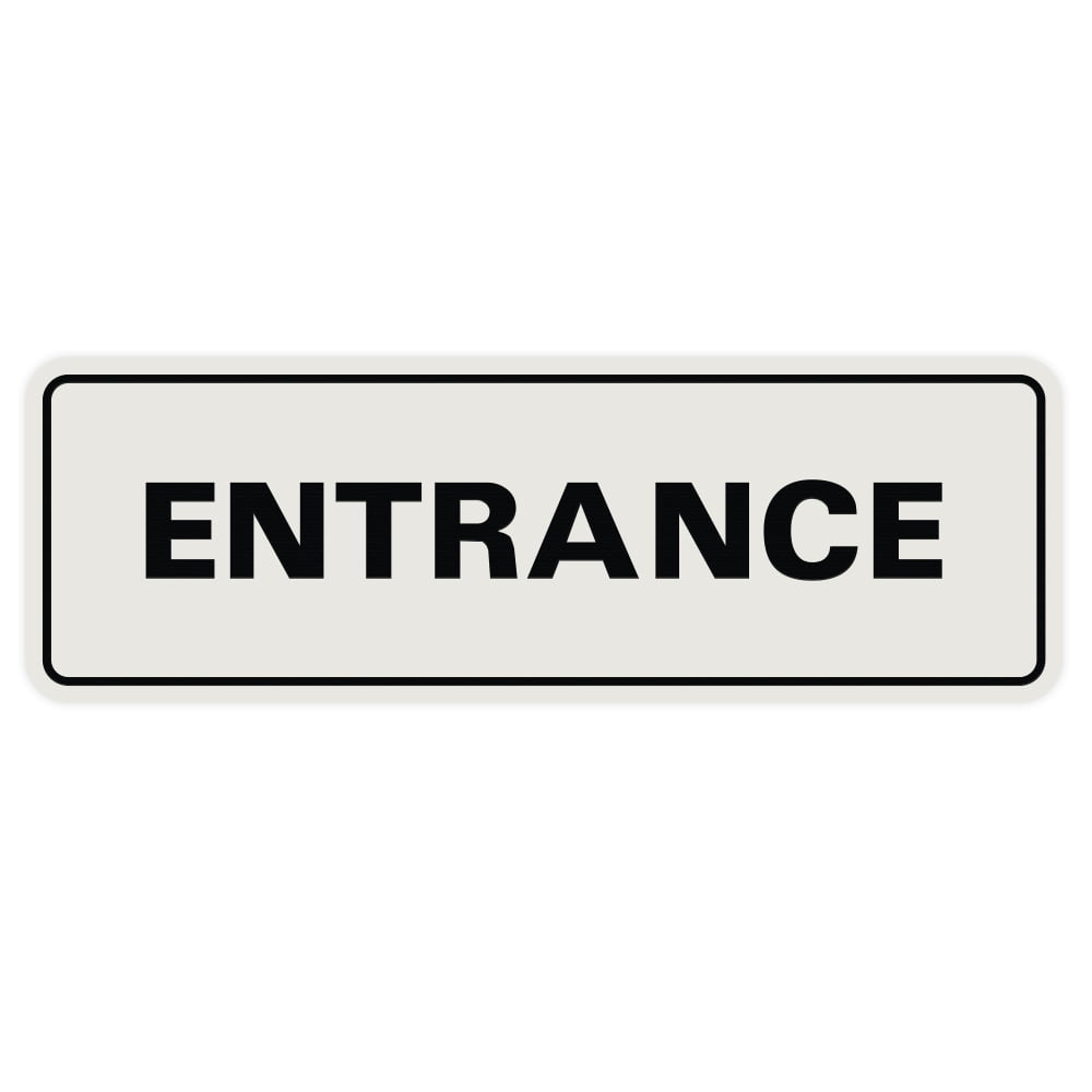 Basic ENTRANCE Door / Wall Sign - Lt Gray - Small - Walmart.com