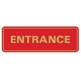 Basic ENTRANCE Door / Wall Sign - Red / Gold - Small - Walmart.com