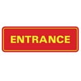 Basic ENTRANCE Door / Wall Sign - Red / Yellow - Medium - Walmart.com