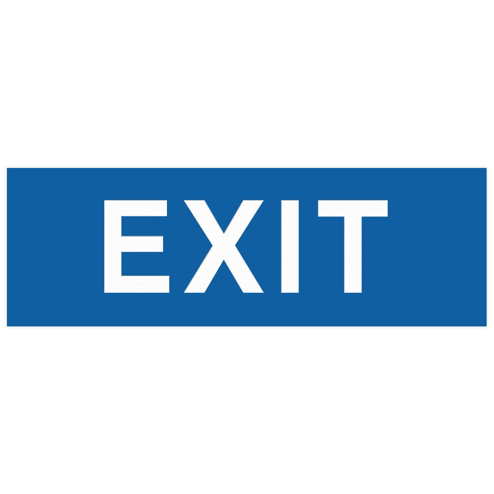 Basic EXIT Door / Wall Sign - Blue - Large - Walmart.com