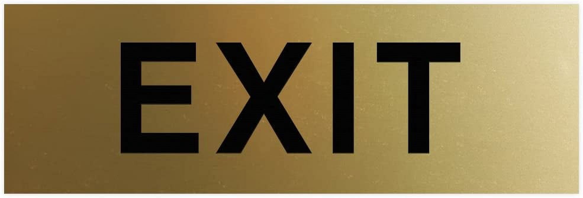 Basic EXIT Door / Wall Sign - Brushed Gold - Small - Walmart.com