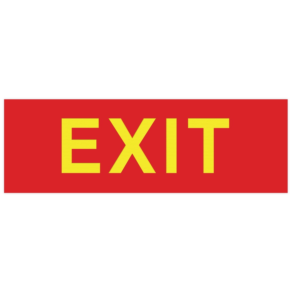 Basic EXIT Door / Wall Sign - Red / Yellow - Medium - Walmart.com