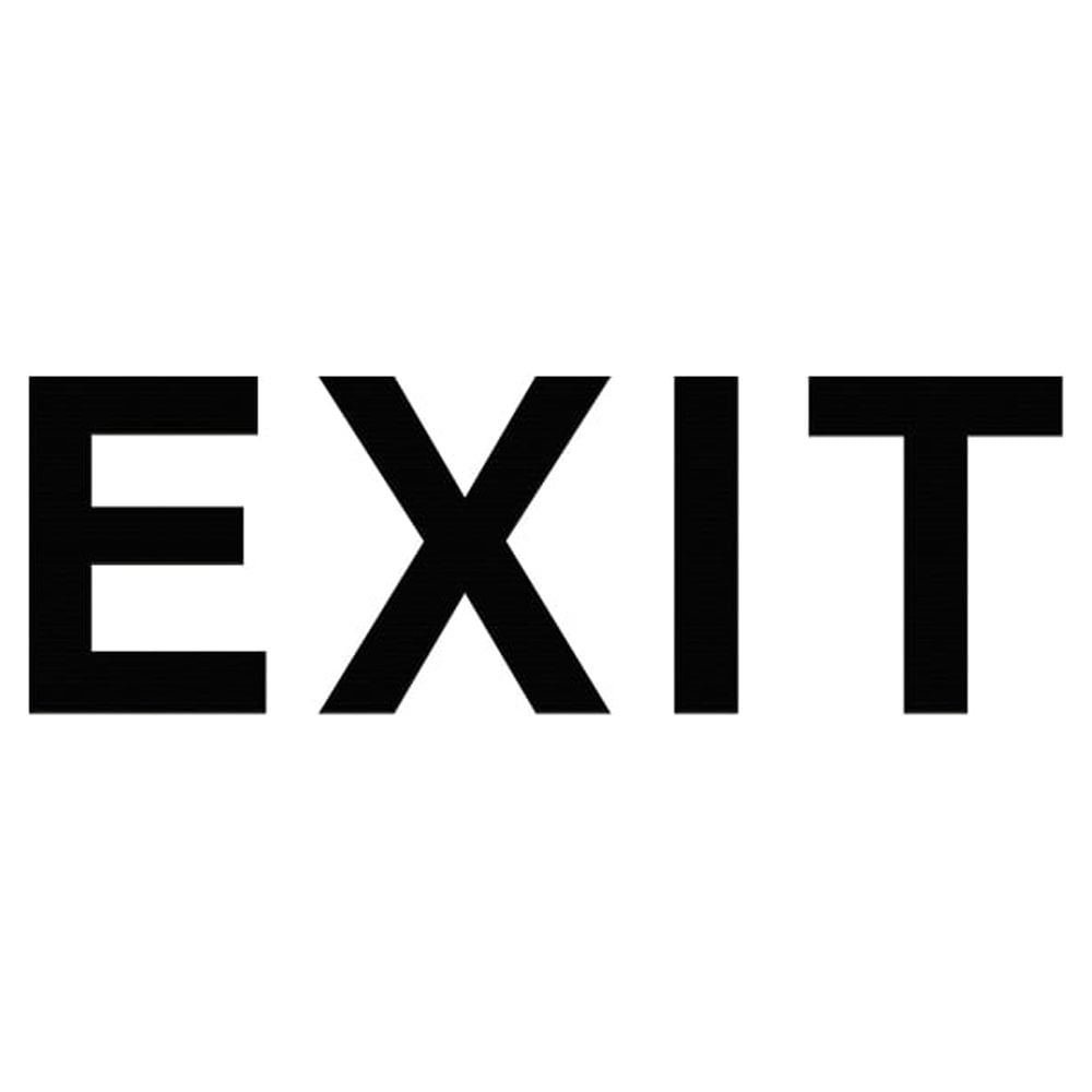 Basic EXIT Door / Wall Sign - White - Large - Walmart.com