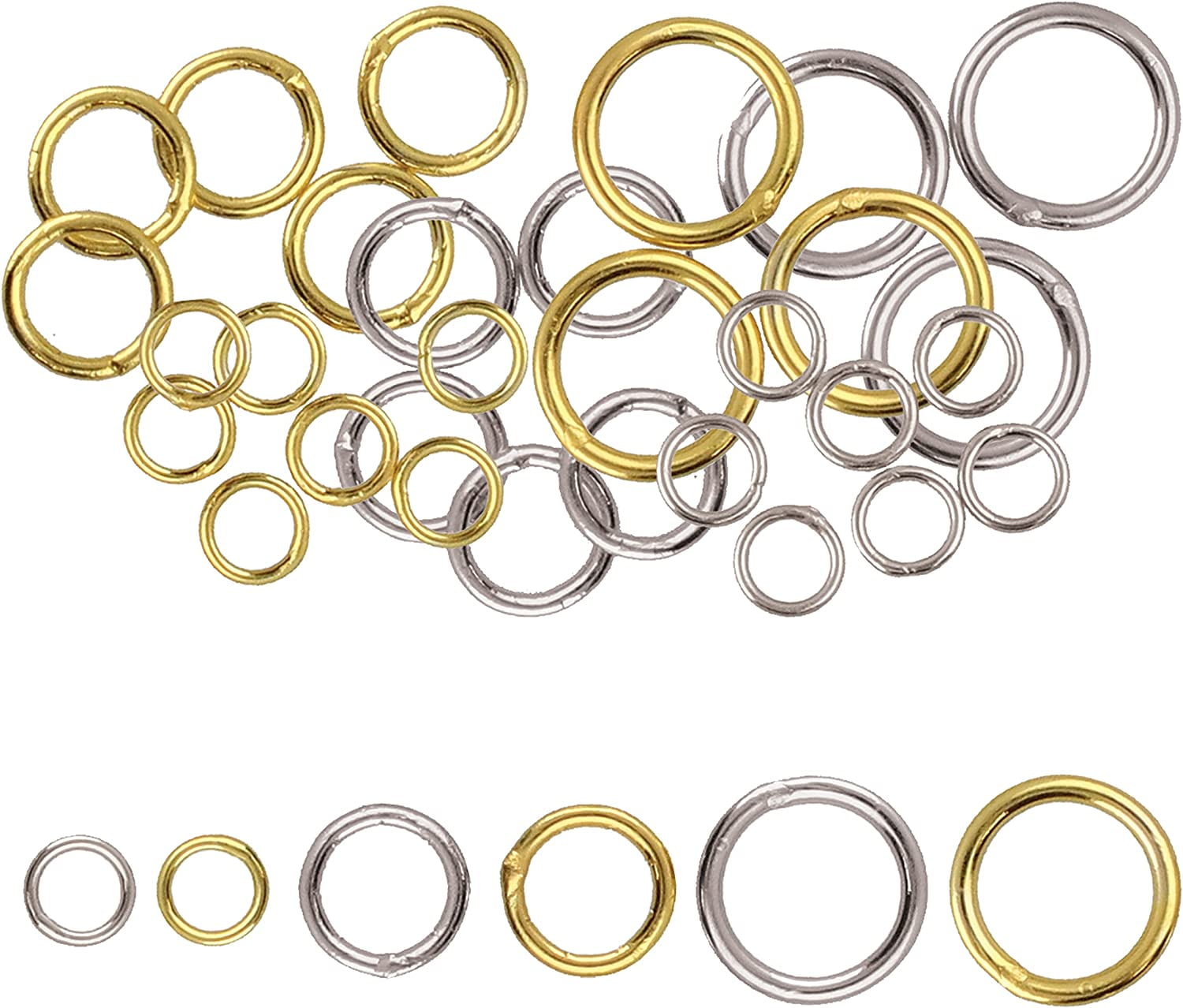 Basic Elements Open Jump Rings \\u2013 6mm, Silver Plated, 0.79mm (21 ...