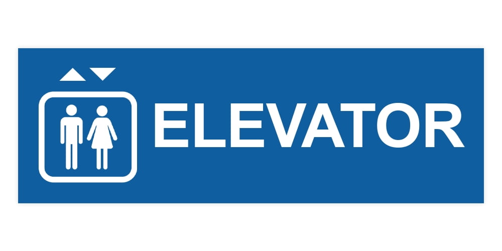 Basic Elevator Sign (Blue) - Medium - Walmart.com