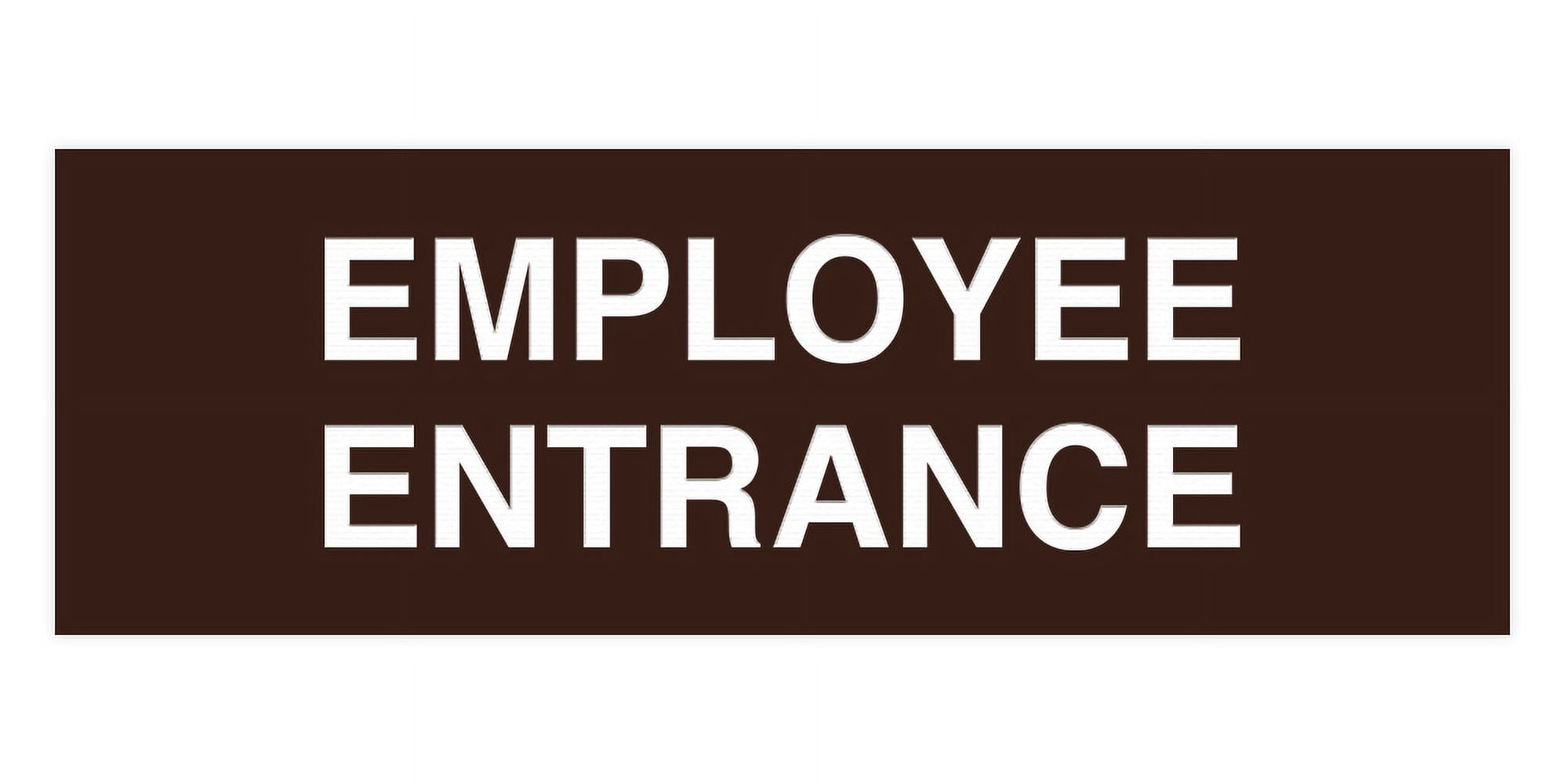 Basic Employee Entrance Sign (Dark Brown) - Medium - Walmart.com