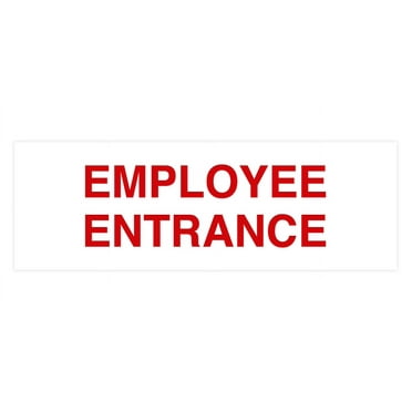 Square Staff Only Sign (White) - Large - Walmart.com