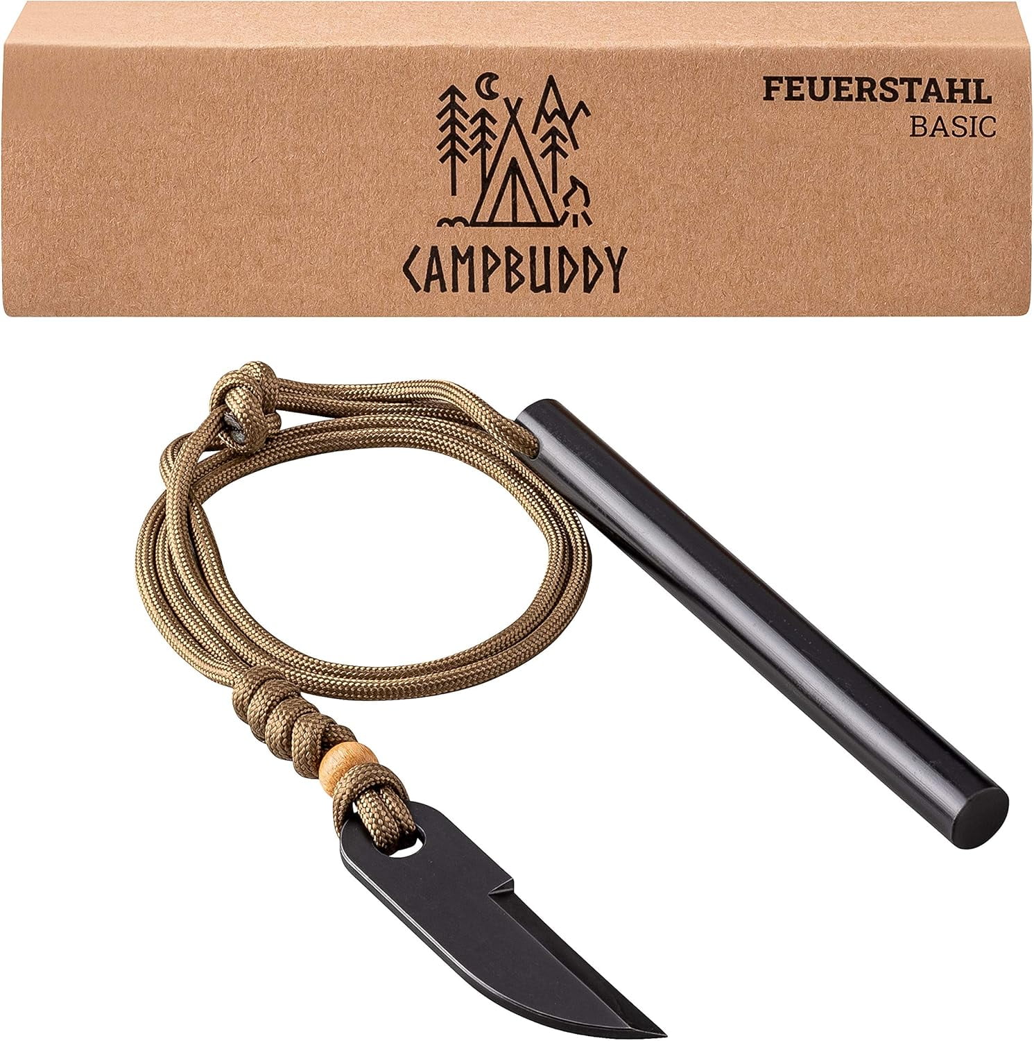 „Basic Fire Starter Kit - Large Magnesium Flint and Steel for Your ...