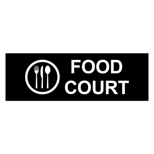 Basic Food Court Sign (Black) - Small - Walmart.com