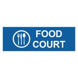 Basic Food Court Sign (Blue) - Medium - Walmart.com