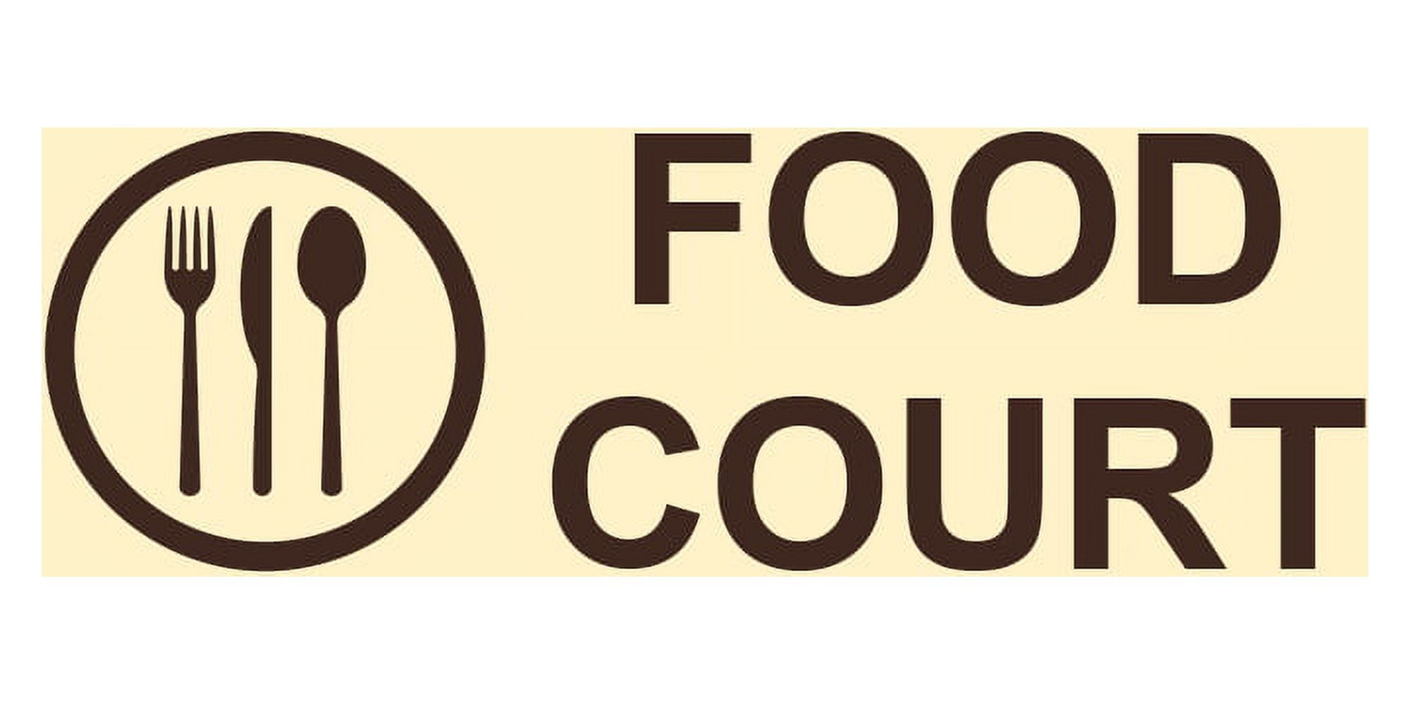 Basic Food Court Sign (Ivory/Dark Brown) - Medium - Walmart.com