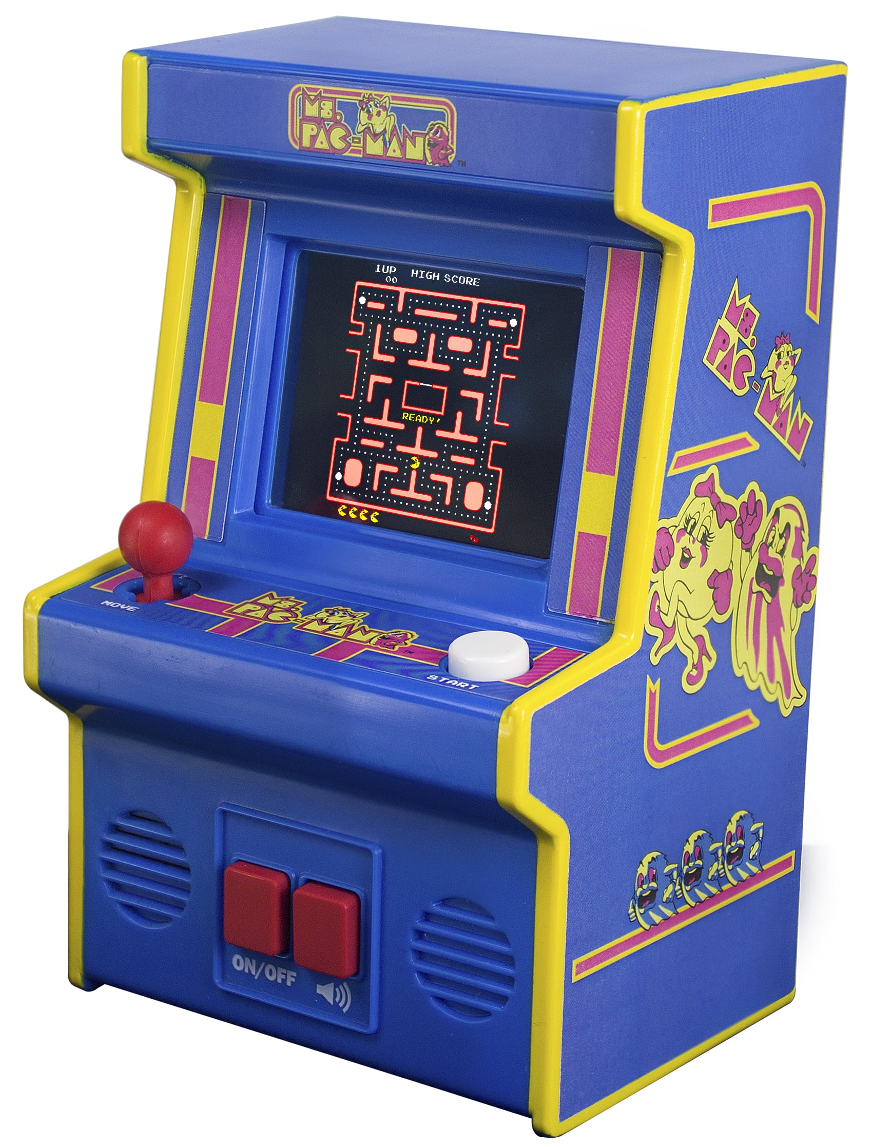 Basic Fun! Arcade Classics Ms. Pac-Man Mini Arcade Game, Brightly ...