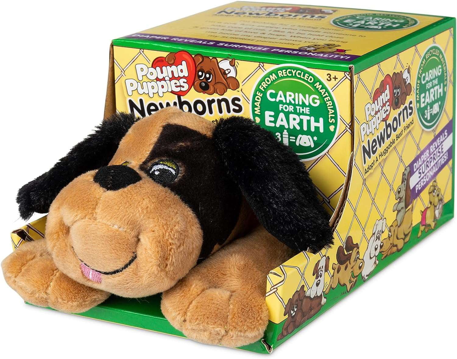 Basic Fun Soft Stuffed Animals and Plush Toys, Fabric Tan Black ...