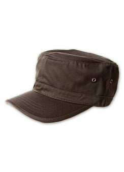 Distressed Washed Cadet Army Cap- Brown - Walmart.com