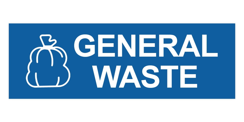 Basic General Waste Sign (Blue) - Large - Walmart.com