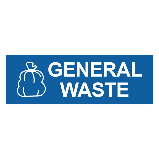 Basic General Waste Sign (Blue) - Large - Walmart.com