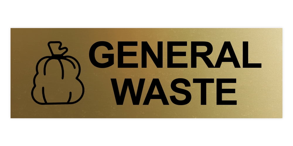 Basic General Waste Sign (Brushed Gold) - Medium - Walmart.com