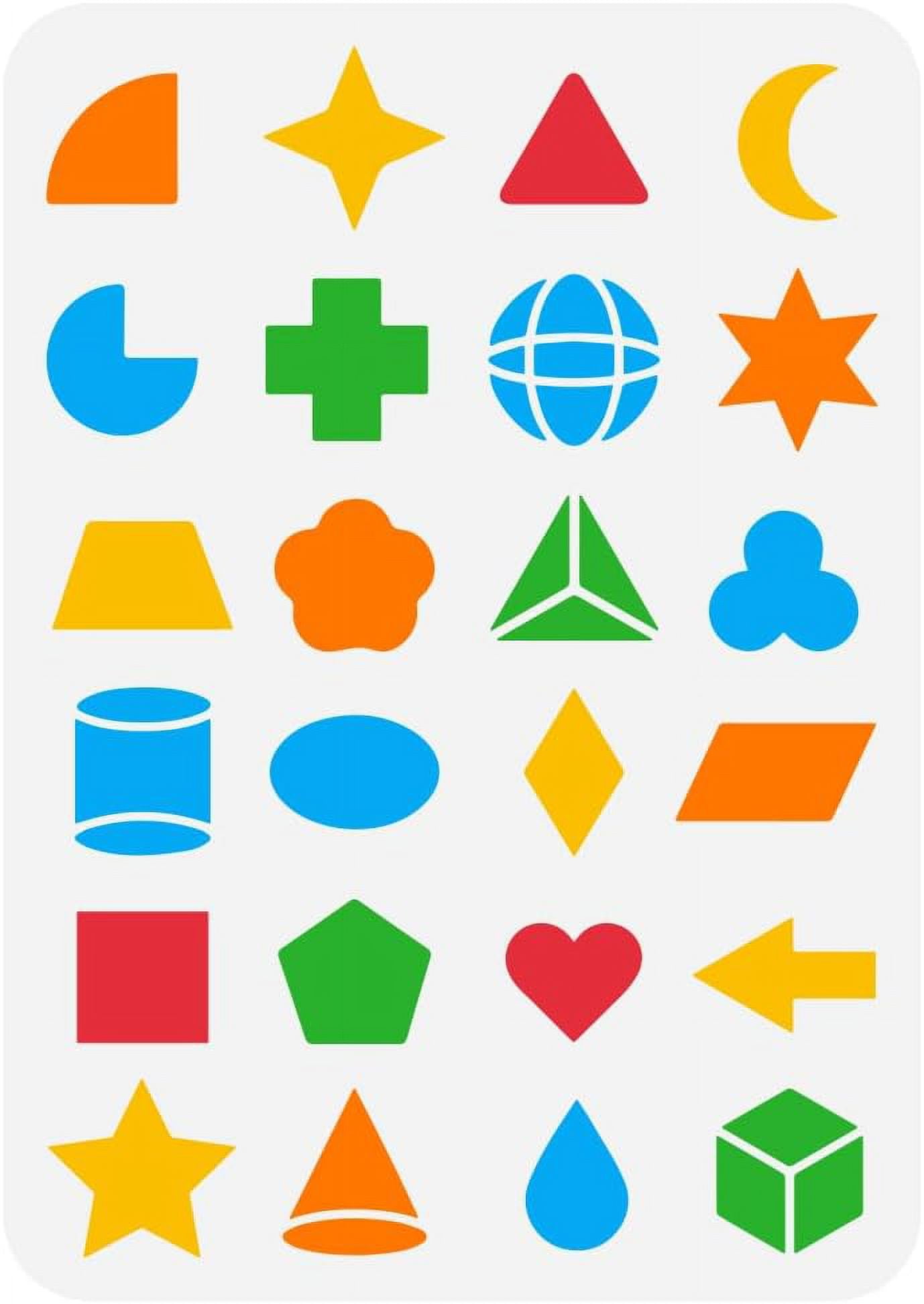 Basic Geometric Shapes Painting Stencil 8.3x11.7 inch Reusable Triangle ...