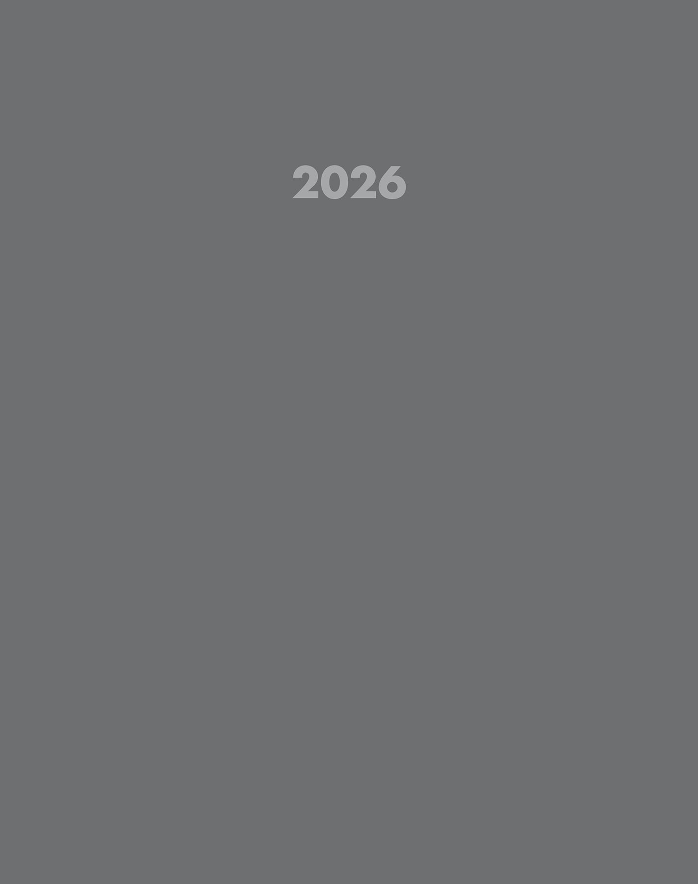 Basic Gray 2026 7.5" x 9.5" Booklet Monthly Planner - Walmart.com