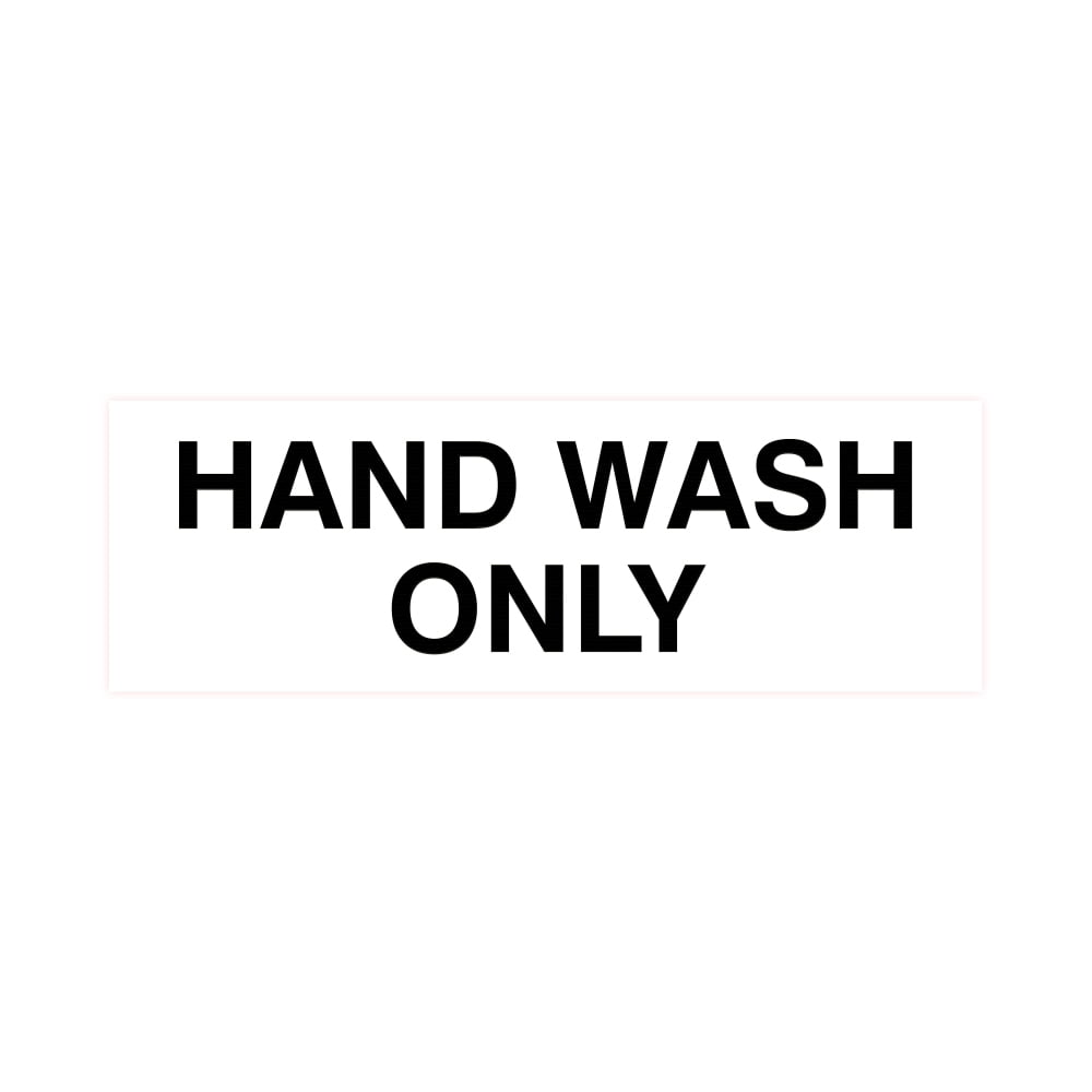 Basic Hand Wash Only Sign (White) - Medium - Walmart.com