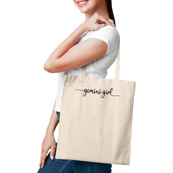 Basic Heart Letter Design Gemini Girl Birthday Tote Bag - Walmart.com