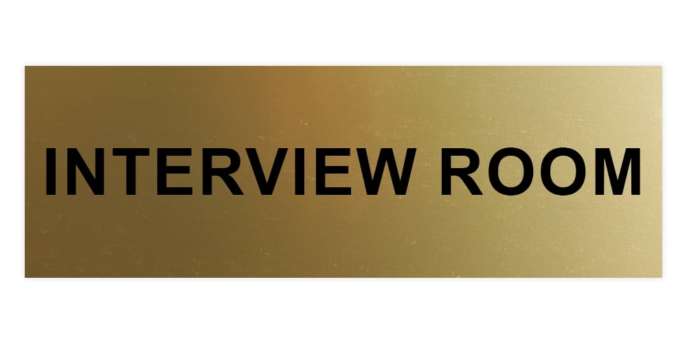 Basic Interview Room Sign (Brushed Gold) - Large - Walmart.com