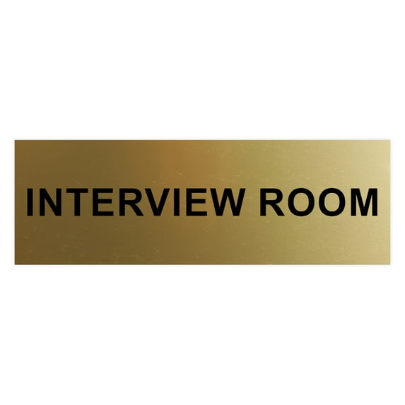 Basic Interview Room Sign (Brushed Gold) - Small - Walmart.com