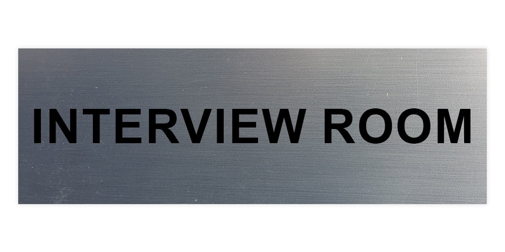 Basic Interview Room Sign (Brushed Silver) - Large - Walmart.com