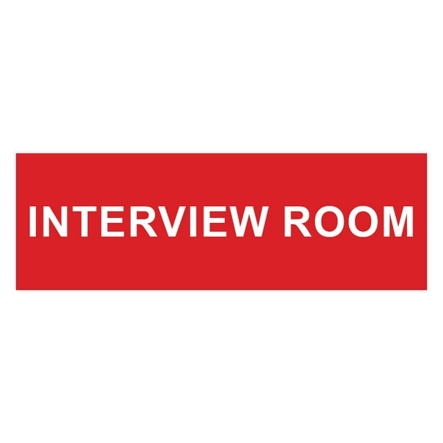 Basic Interview Room Sign (Red) - Large - Walmart.com