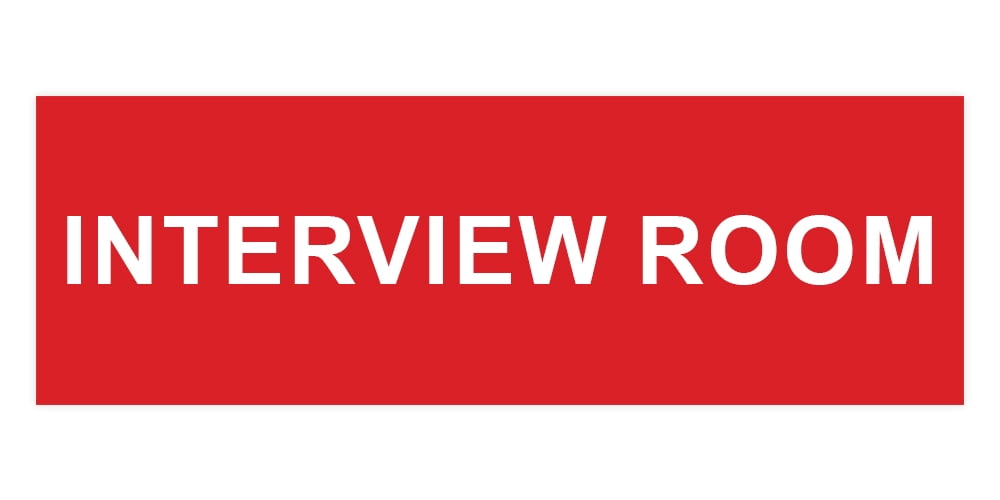 Basic Interview Room Sign (Red) - Medium - Walmart.com