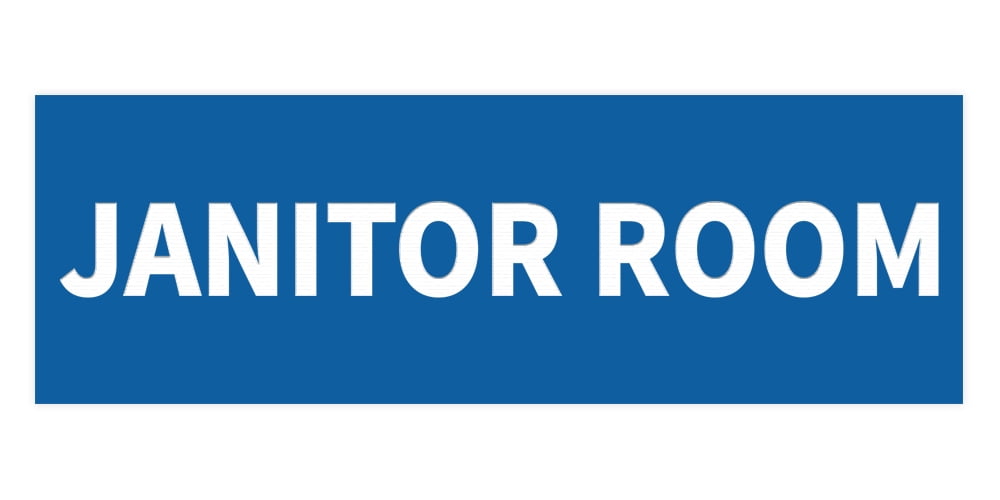 Basic Janitor Room Sign (Blue) - Small - Walmart.com