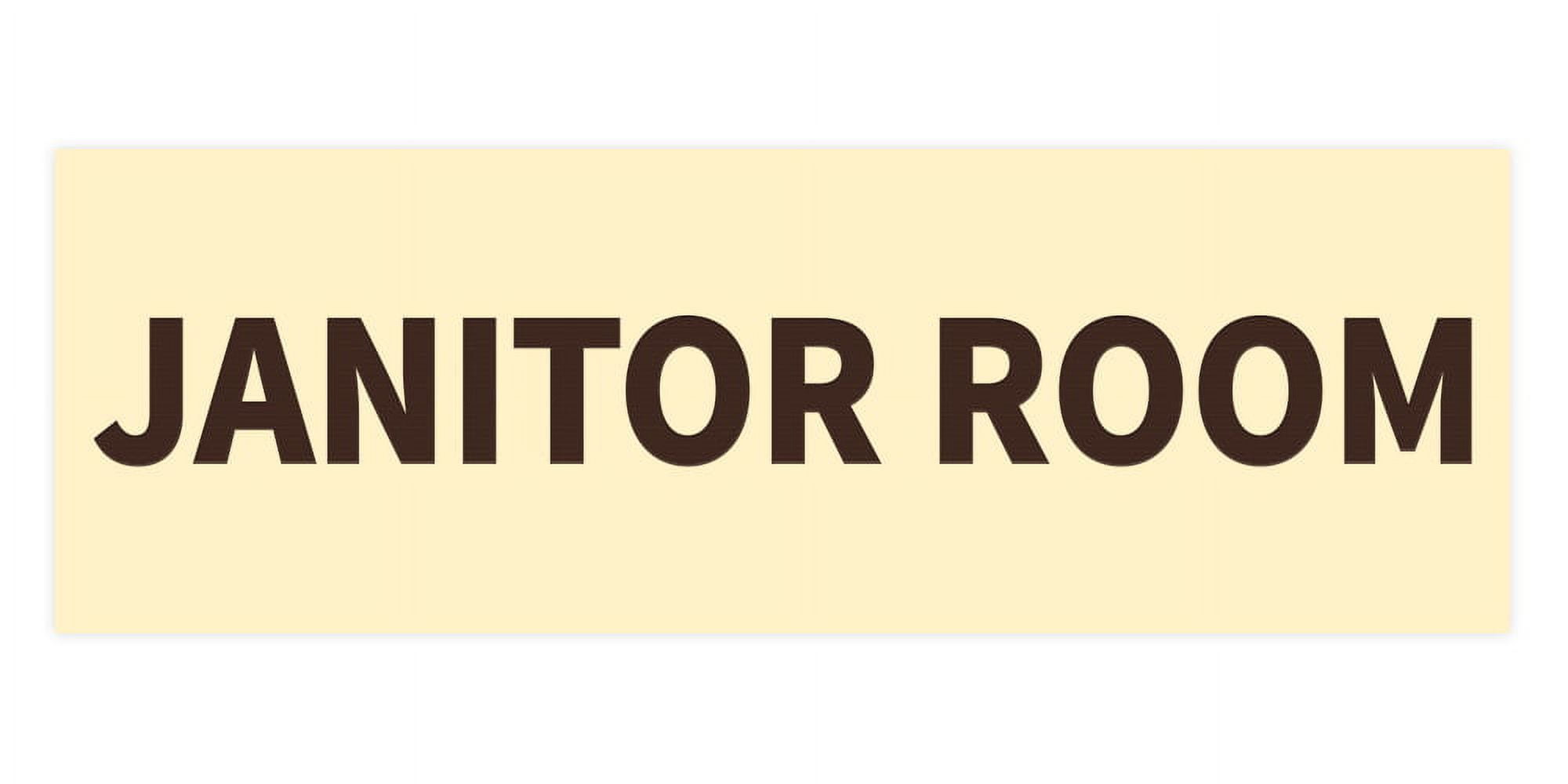 Basic Janitor Room Sign (Ivory/Dark Brown) - Large - Walmart.com