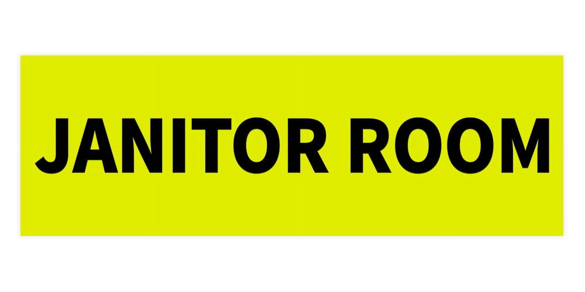Basic Janitor Room Sign (Yellow / Black) - Large - Walmart.com