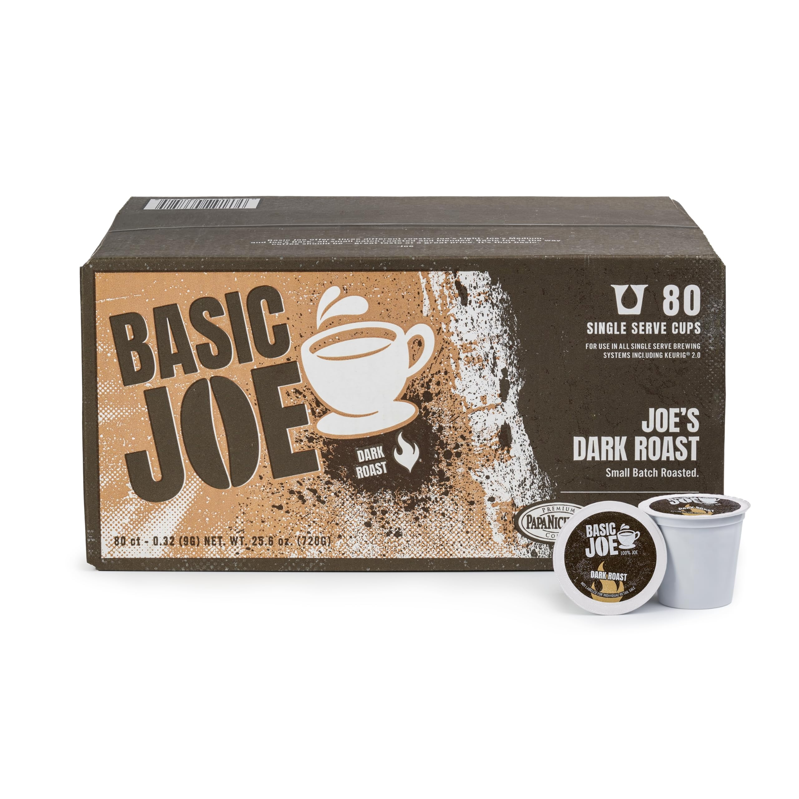 Basic Joe 80-Count 100% Arabica Dark Roast Single Serve Coffee Pods for ...