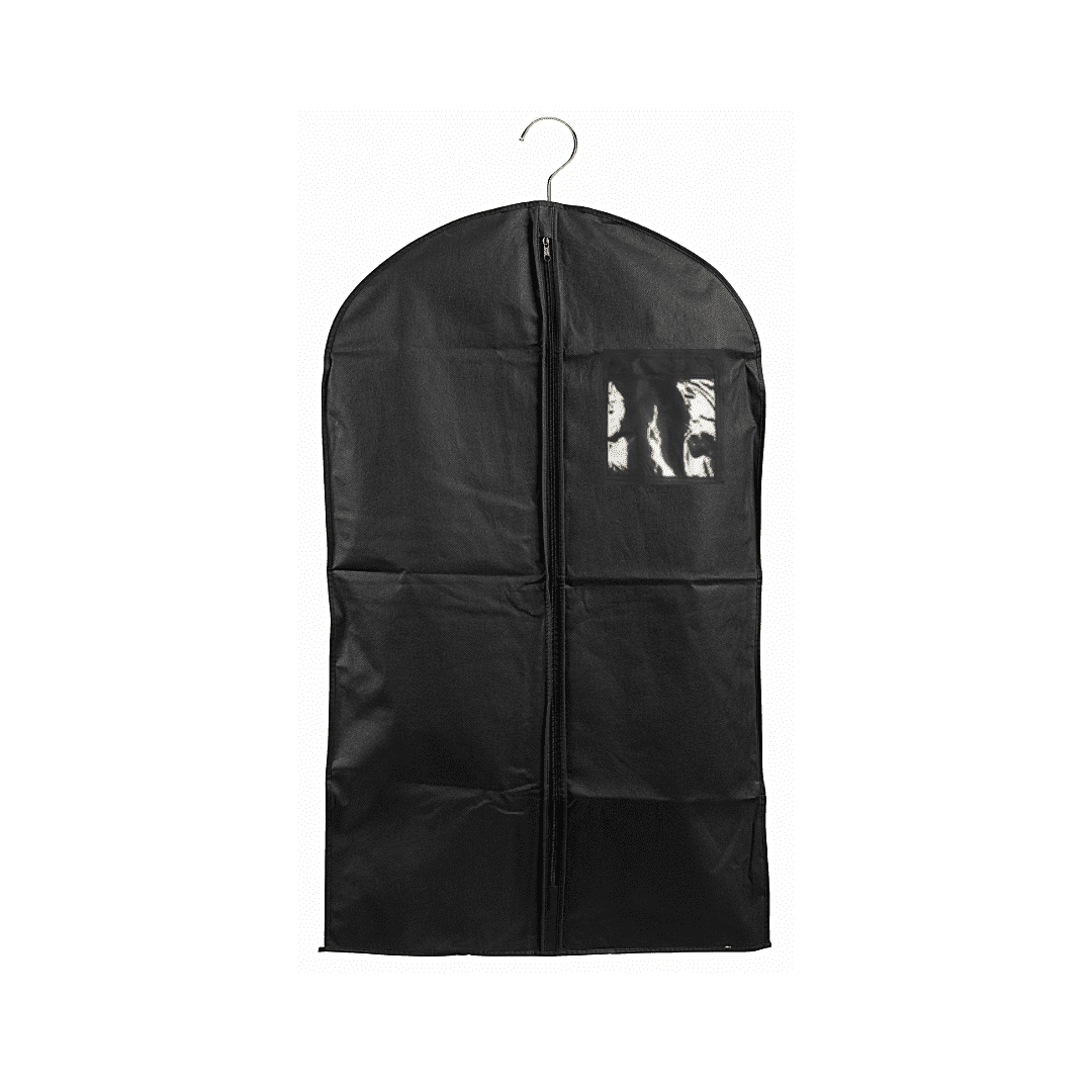 48'' Breathable Black (Window & Shoe Pocket) PP Non Woven Garment Bag ...