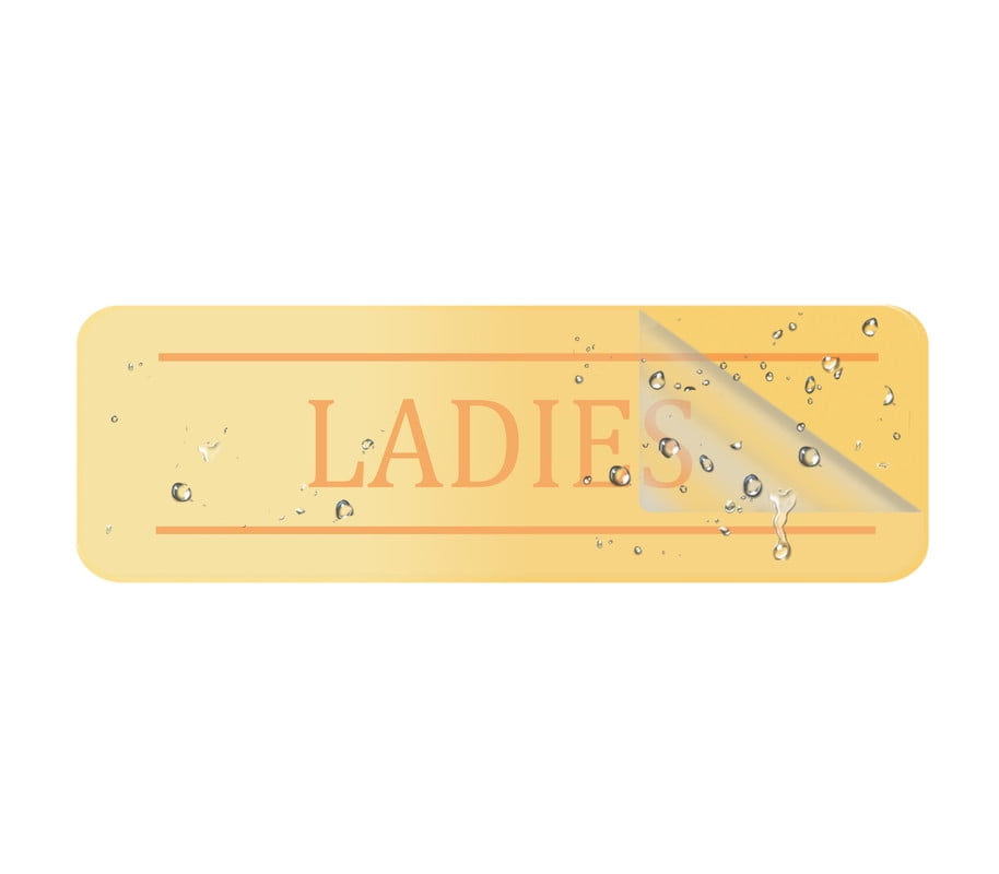 Basic Ladies And Gentlemen Sign Set.. Strong Self-Adhesive Signs For Home 10” X 3” Premium ...