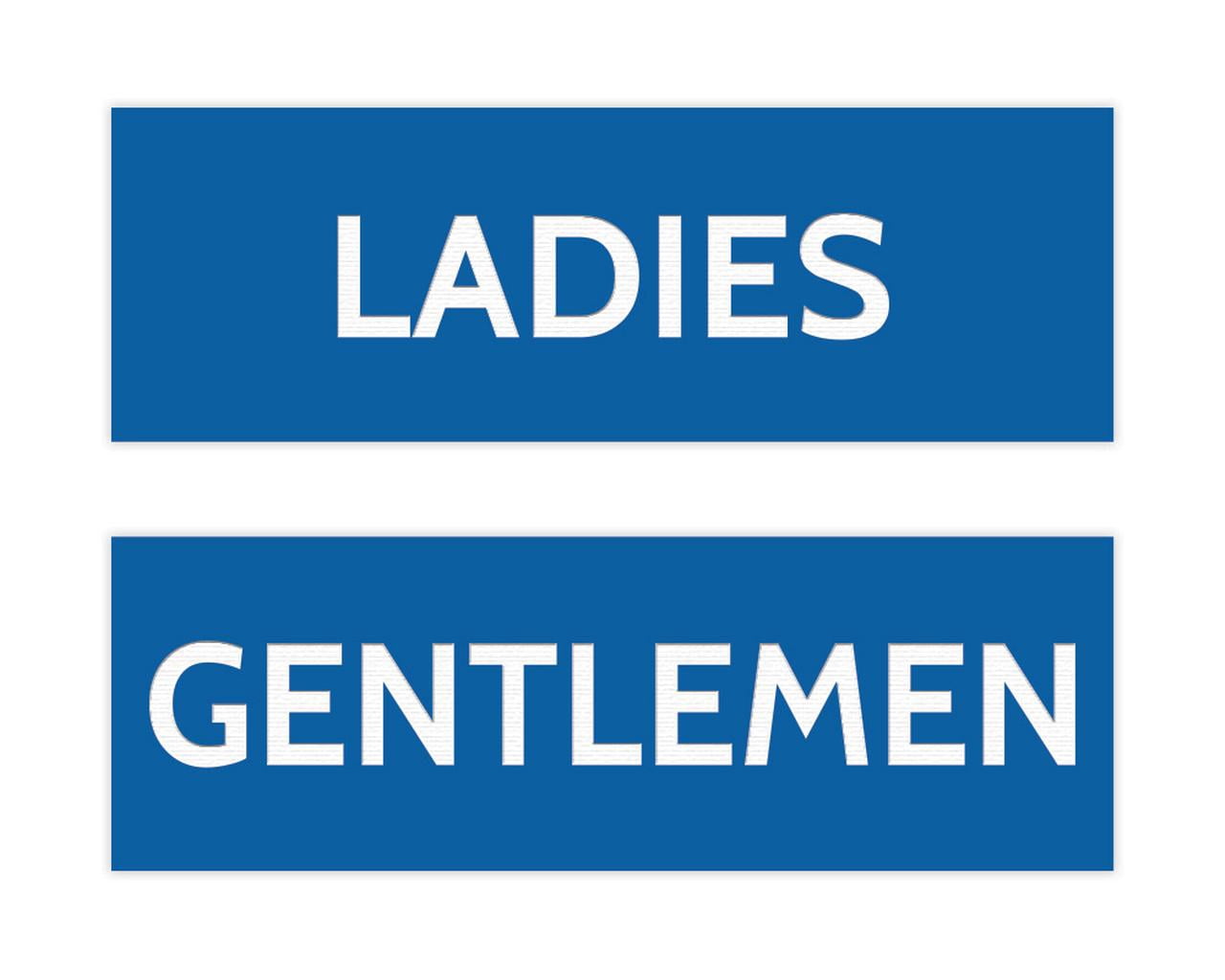 Basic Ladies and Gentlemen Sign Set (Blue) - Medium - Walmart.com
