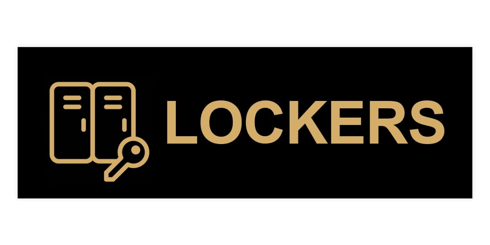 Basic Lockers Sign (Black Gold) - Medium - Walmart.com
