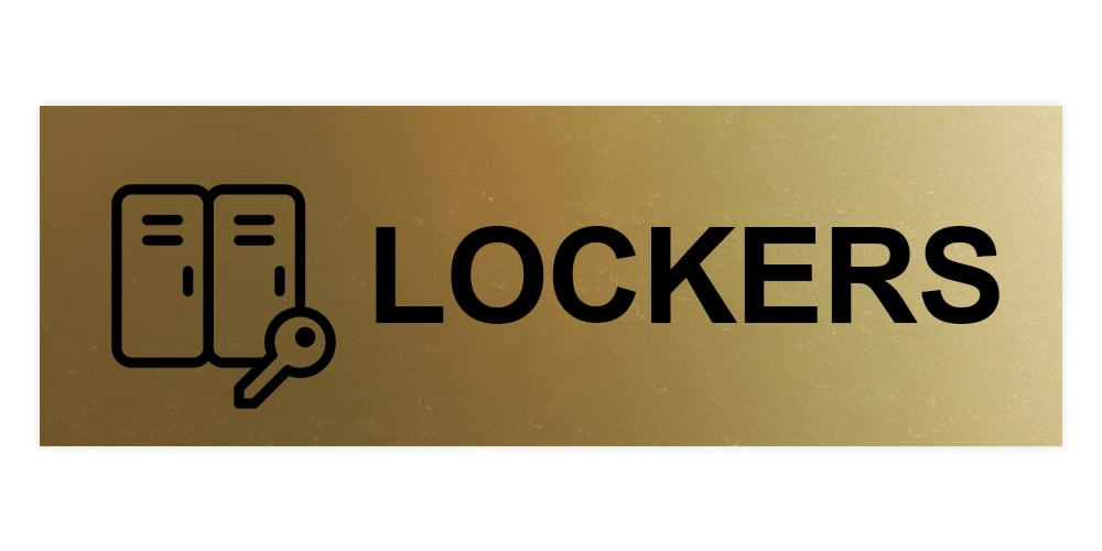 Basic Lockers Sign (Brushed Gold) - Large - Walmart.com
