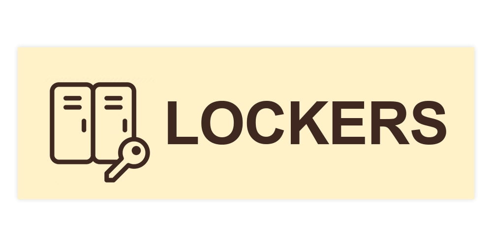 Basic Lockers Sign (Ivory/Dark Brown) - Large - Walmart.com