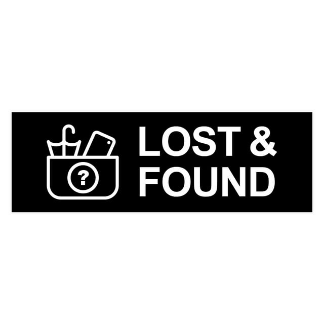 Basic Lost And Found Sign (Black) - Small - Walmart.com