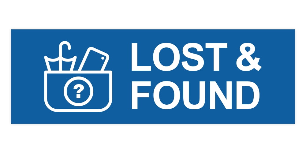Basic Lost And Found Sign (Blue) - Medium - Walmart.com