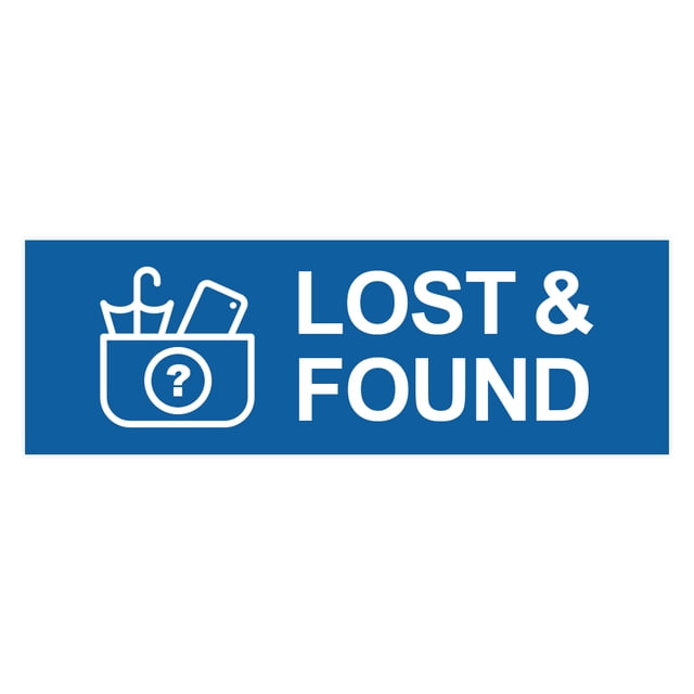 Basic Lost And Found Sign (Blue) - Medium - Walmart.com
