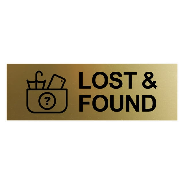 Basic Lost And Found Sign (Brushed Gold) - Large - Walmart.com