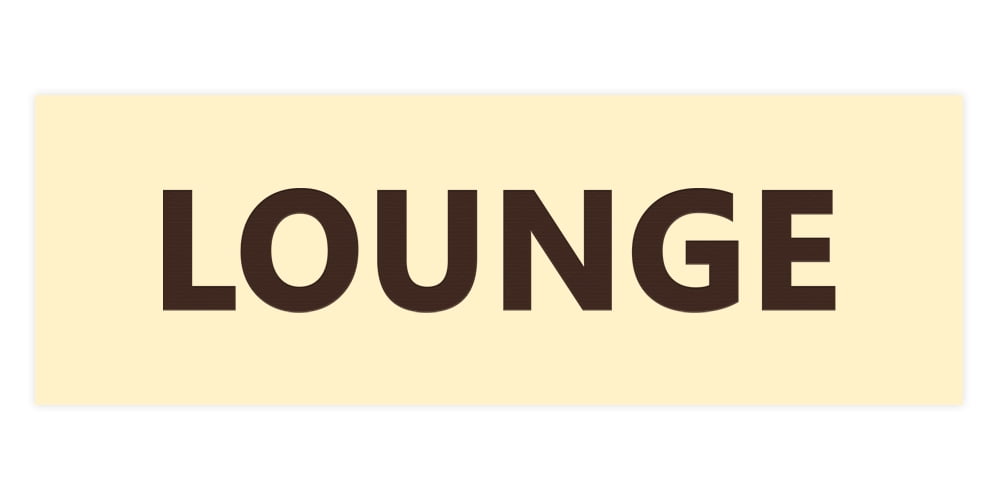 Basic Lounge Sign (Ivory/Dark Brown) - Large - Walmart.com