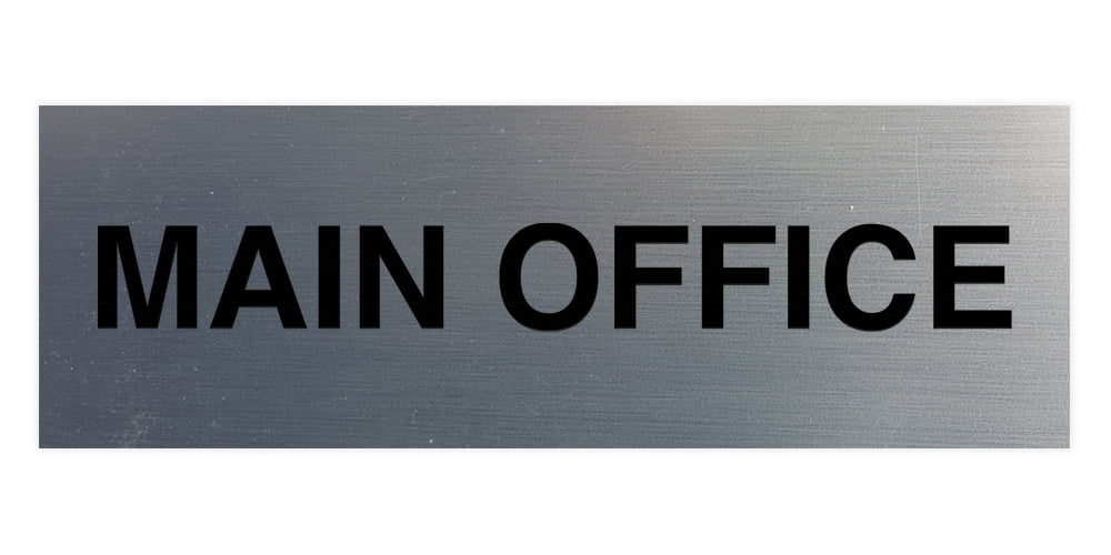 Basic Main Office Sign (Brushed Silver) - Large - Walmart.com