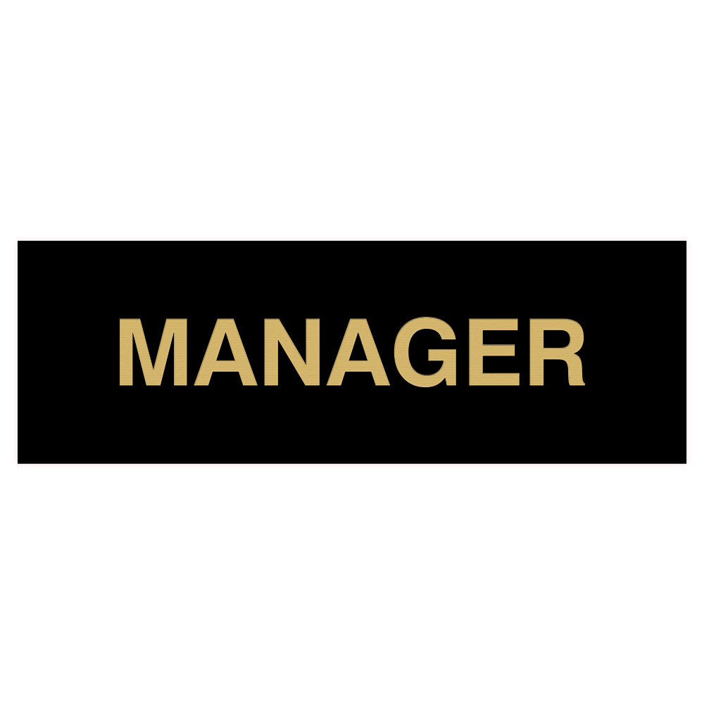 Basic Manager Sign (Black Gold) - Medium - Walmart.com