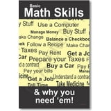 Basic Math Skills and Why You Need 'Em! - Classroom Motivational Poster ...